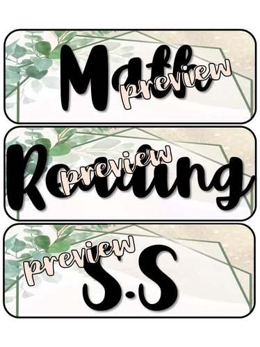 editable learning objectives display - greenery by Anh Huynh | TPT