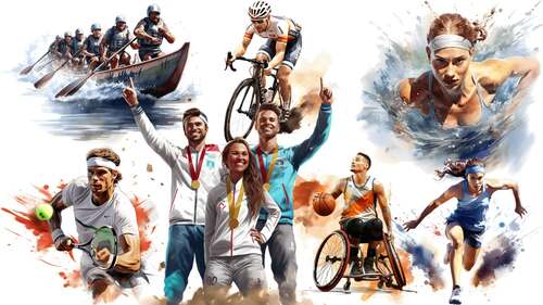 Watercolor Summer Sports Clipart Set of 20 Files by ArtisticTimberStudio