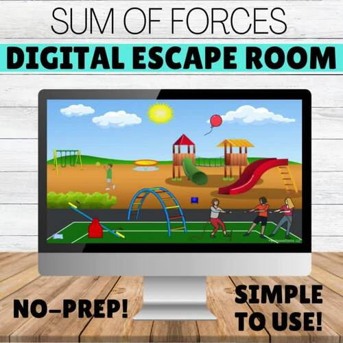 Sum of Forces Digital Escape Room Activity - MS-PS2-2 Laws of Motion ...