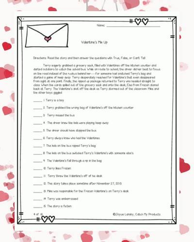 Valentine's Day Logic Puzzles and February Activities Print | Digital ...