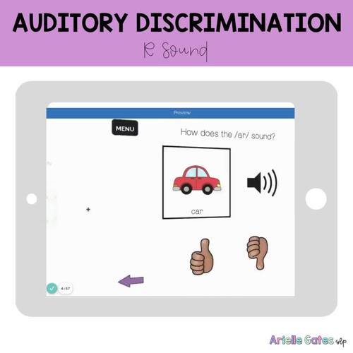 Auditory Discrimination - R Boom Deck with Audio by Arielle Gates SLP