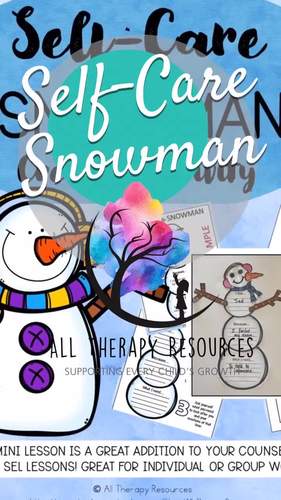 Self Care Winter Snowman Counseling Craft - End of Year Emotional ...