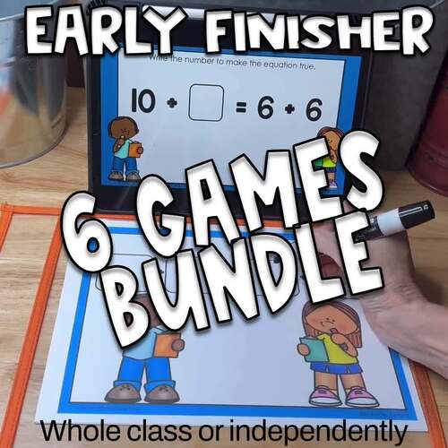 Balancing Equal Equations First Grade Activity Early Fast Finisher Bins ...