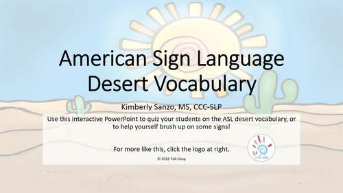 Combined Speech and Language: Desert by droforisanzo | TPT