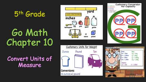 5th Grade Go Math Chapter 10 Lessons: Convert Units of Measure (UpDate)