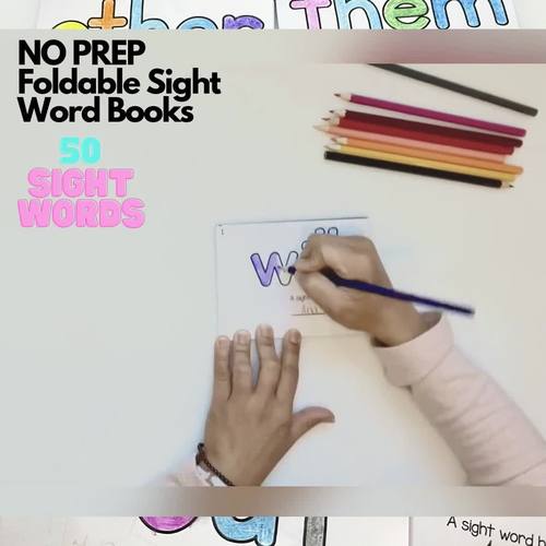 Printable Sight Word Books for Kindergarten by Suburban Teacher | TPT