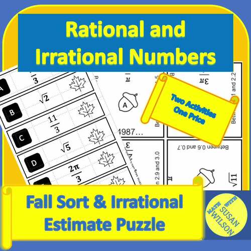 Fall Rational and Irrational Numbers Activity-Sort & Irrational ...