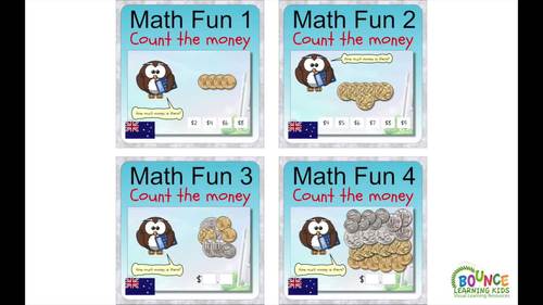 Math Fun 4: Count the money AU coins (BOOM distance learning counting ...
