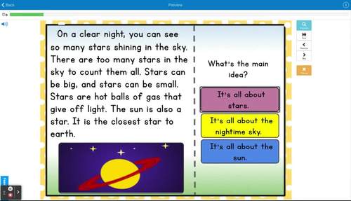 Main Idea Reading with Reading Comprehension Boom Cards by Sun and Sea ...