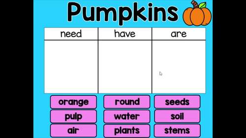 Pumpkins Digital Interactive Notebook for Google Classroom | TpT