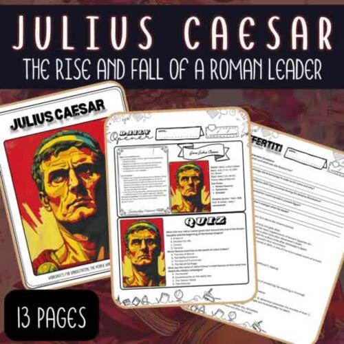 Julius Caesar: Reading, Worksheet, and Writing by Decadence School House