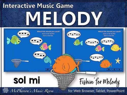 Solfege Sol Mi Interactive Melody Game {Fishin'} by Linda McPherson