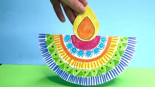 Diwali Art Project - Doodle Diya - Rocking Paper Diya with Templates ...
