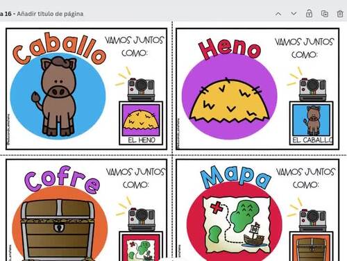 Agrupa en un clic| Partner Cards in Spanish| 124 tarjetas editables