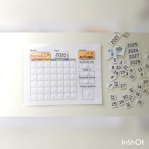 Perpetual calendar kids, Montessori Daily calendar, Morning board ...