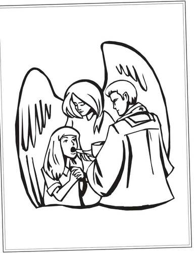 Angel Coloring Pages | Religious Coloring Book | Faith-Based Art Activities