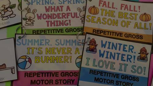 Seasonal Repetitive Gross Motor Story for Preschool Speech Therapy