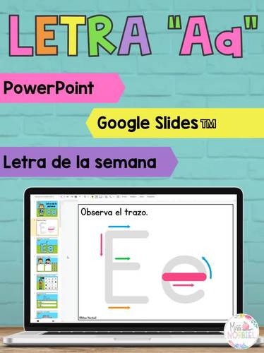 Letra de la semana, Letter of the week in Spanish, for Google Slides ...