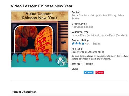 Video Lesson: Chinese New Year by Social Studies Studio | TPT