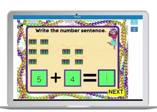 Mardi Gras Math Games Primary (BOOM CARDS) by Living and Loving Primary