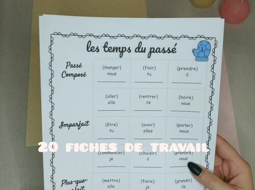 NO PREP French Daily Work JANUARY - Verbs B1 level - Travail quotidien ...