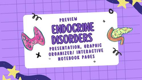 Endocrine Disorders Lecture, Graphic Organizer, Interactive Notebook