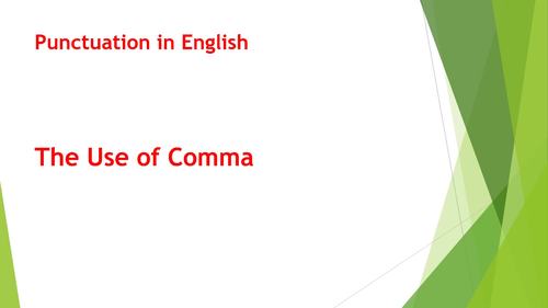 Punctuation in English: The Use of Comma by Optimal Resources | TPT