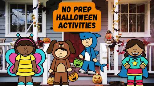 Halloween Morning Work PreK Kindergarten First Grade TK UTK Special Ed