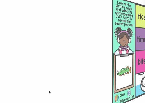 CVCe Word Comprehension Long I with Audio Winter Puzzle Reveal BOOM™ Cards