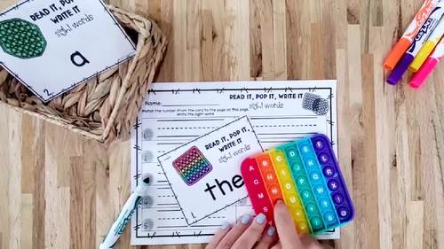 FUN Phonics LEVEL k Trick Word Fidget Bubble Poppers | Read it, Pop it ...