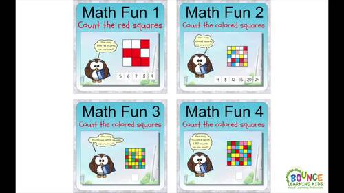 Math Fun 3: Count colored squares (BOOM distance learning counting puzzles)