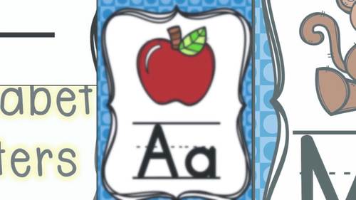 Alphabet Posters - Bright and Colorful Decor - ABCs and Diagraphs