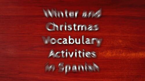 Christmas Vocabulary Activities in Spanish by The Spanglish Corner