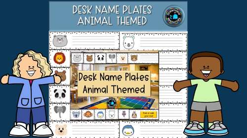 Desk Name Plates- Animal Themed by Oceanview Resources | TpT