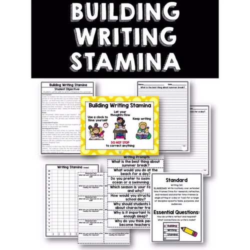 Building Writing Stamina by School House Rap | Teachers Pay Teachers