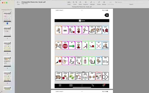 AAC Core Vocabulary Proloquo2Go Training Activity- PLACES by Atypical ...
