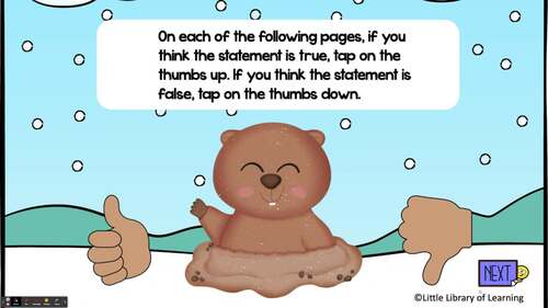 Groundhog Day Trivia True or False for Google Slides™ | TPT