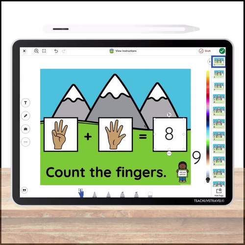 Count the Fingers - K.OA.A.1 - Kindergarten - Operations & Algebraic ...