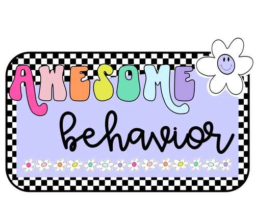 Retro Groovy Behavior Clip Chart || Editable by Kayla Leonard | TPT