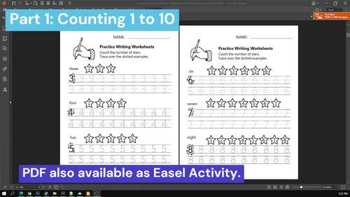 Counting Numbers from 1 to 10, 100, 1000. Simple Additions and Subtractions