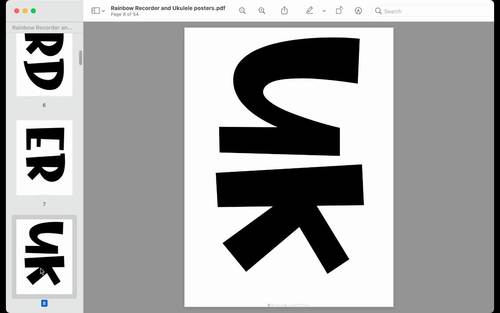 Recorder & Ukulele Posters | Rainbow Music Room Decor by musicpluscoffee