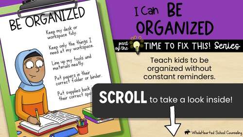 Be Organized Social Skills Story & Executive Function Activities: K-3 ...