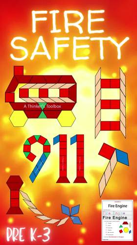 Fire Safety Pattern Block Mat Printables & Worksheets by A Thinker's ...