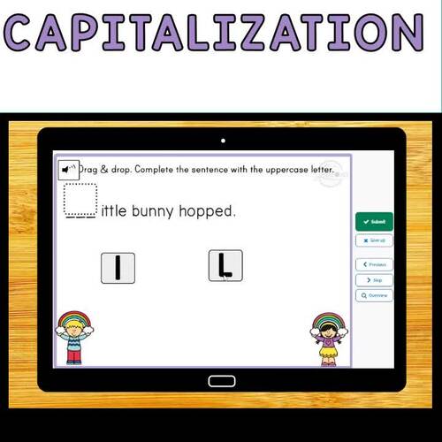 Capitalization Boom Cards by Limes and Lemons | TPT
