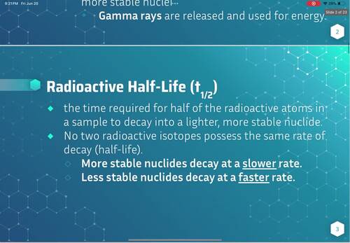Half-Lifes Explained Presentation and Notes Bundle by Elemental Excellence