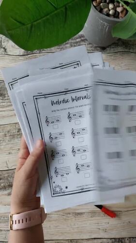 + 50 Printable Interval Worksheets | Melodic + Harmonic (2nd–8th)