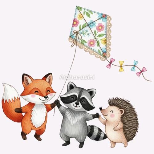 Fox and Squirrel Friends Embroidery Style Clipart – 15 PNGs, | TPT