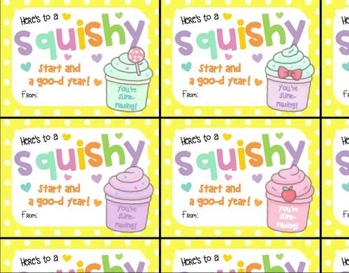 Cute Slime Beginning of Year Gift Tag- Here's to a squishy start and a ...