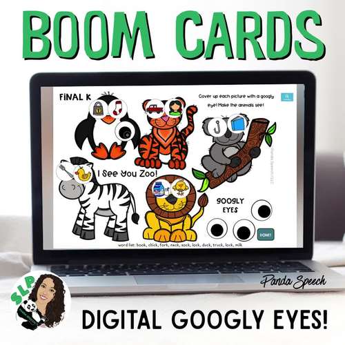 I See You Zoo! BOOM Cards: Googly Eyes Activity for Early Sounds