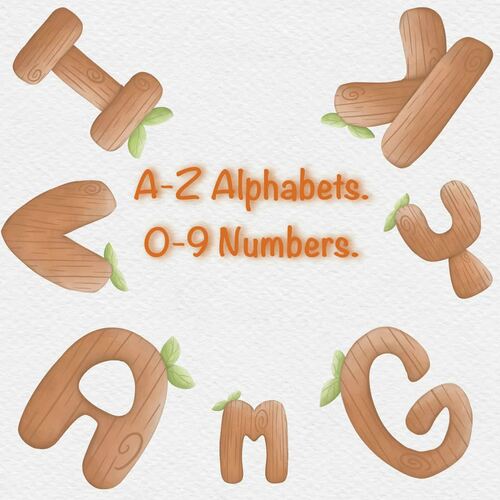 Whimsical Watercolor: Alphabets A-Z and Numbers 0-9 PNG elements. by ...